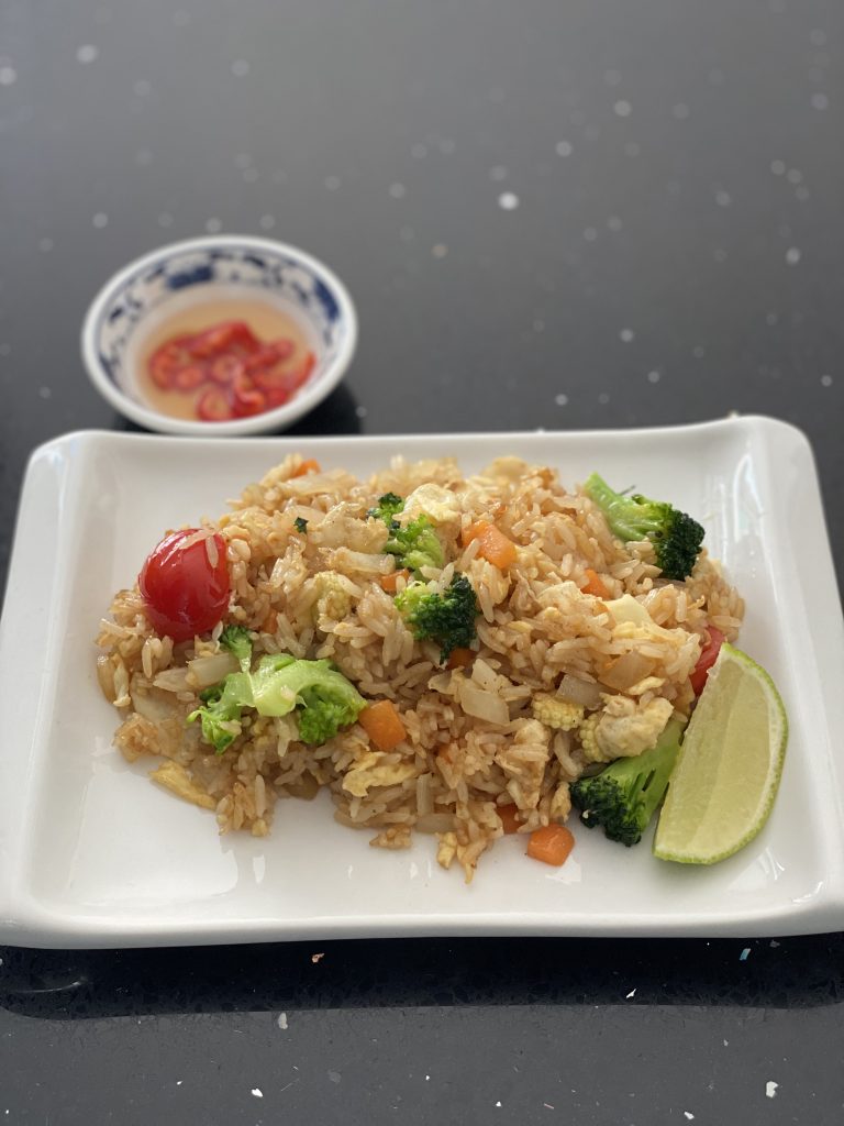 Vegetable egg-fried rice